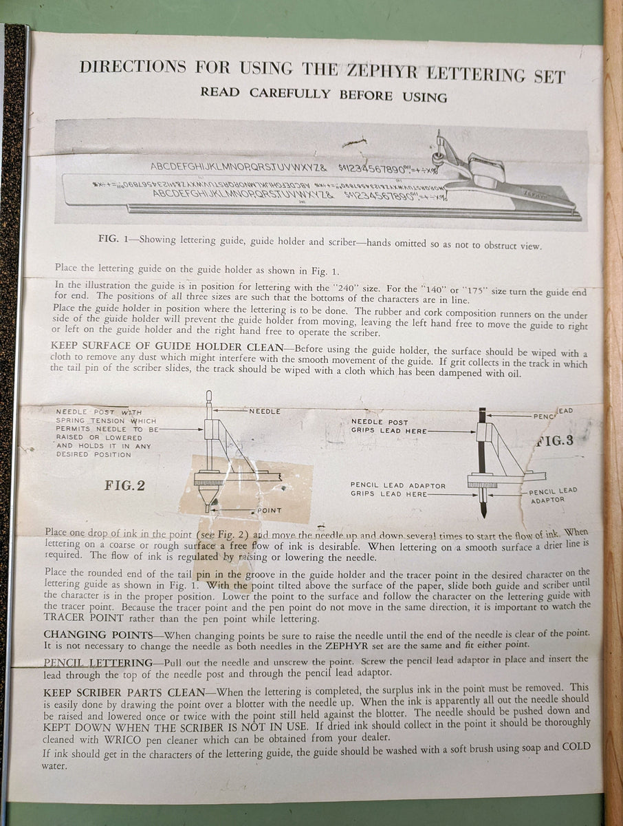 Zephyr Lettering Set* in boxwood Storage Box F*S – Reticulum