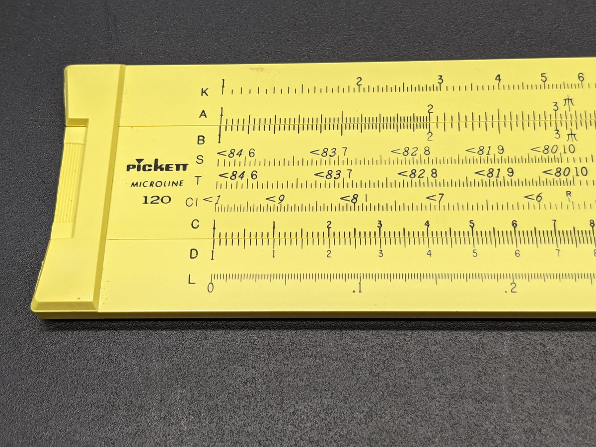 Pickett Slide Rule - Microline* 120 - Very Good Condition F*S – Reticulum
