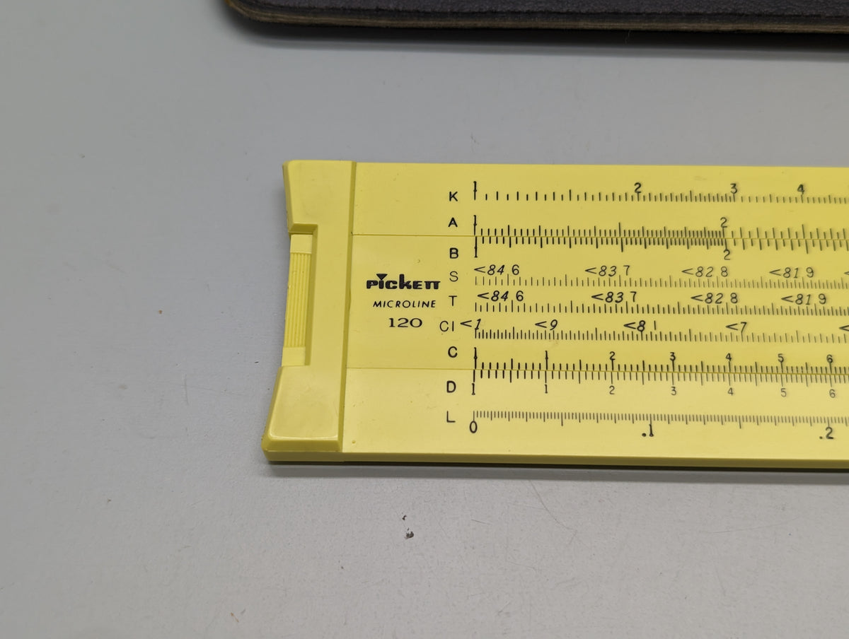 Pickett * Slide Rule Model Microline 120 With Original Case and manual ...