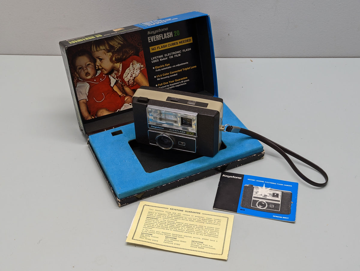 Keystone Everflash 20 Camera* with Electric Eye, in box with documents ...