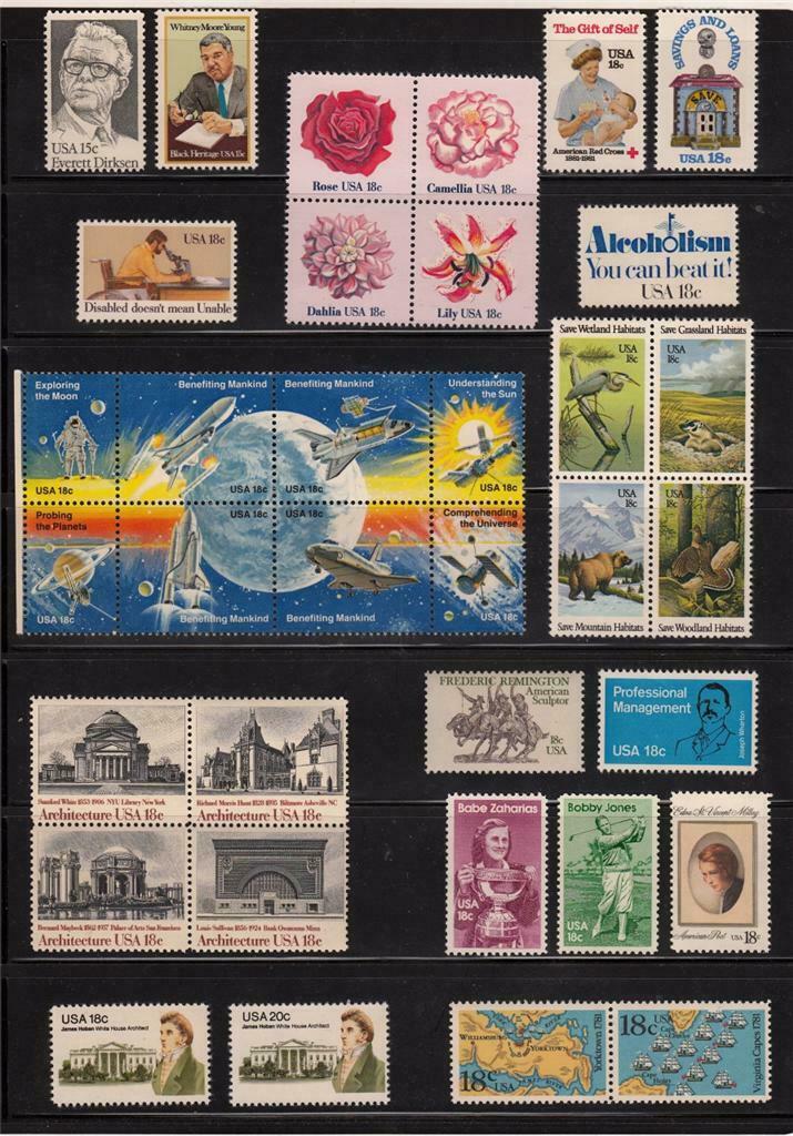 USPS Commemorative* Stamp sets 1980-1981-1982 Sealed Mint Stamp Sets F ...